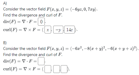 Solved A)Consider the vector field | Chegg.com