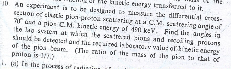 Solved the the kinetic energy transferred to it. 10. An | Chegg.com
