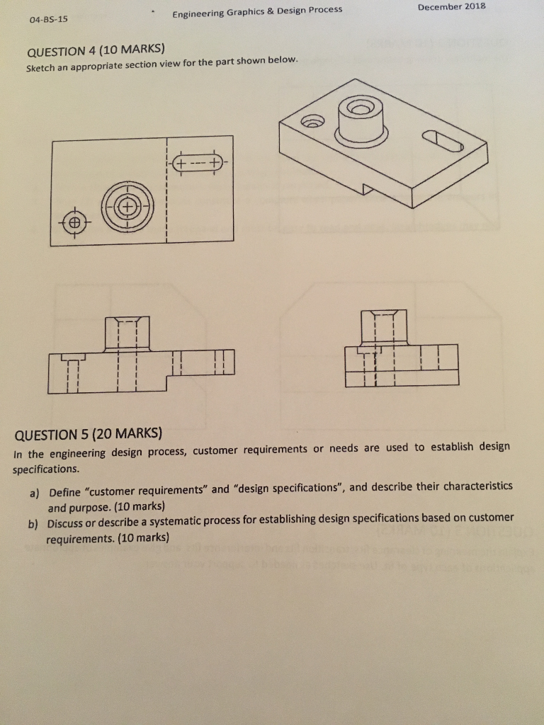 Solved 04-BS-15 Engineering Graphics & Design Process | Chegg.com