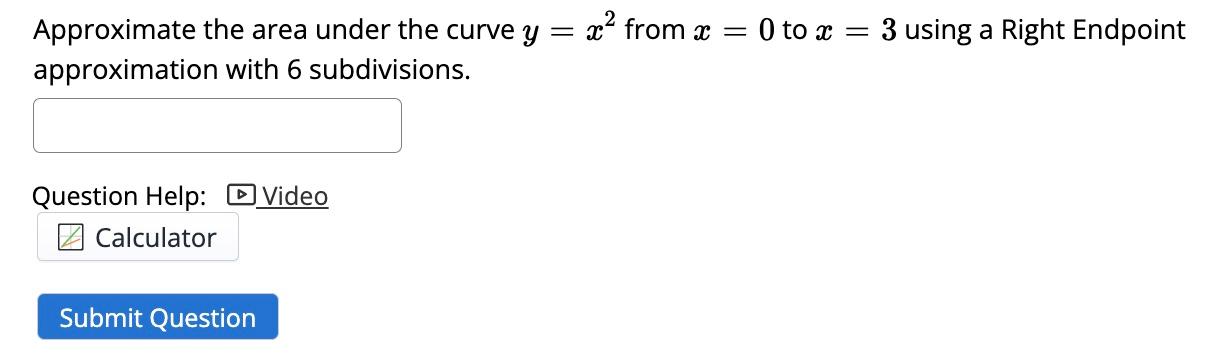 Solved Approximate the area under the curve y=x2 from x=0 to | Chegg.com