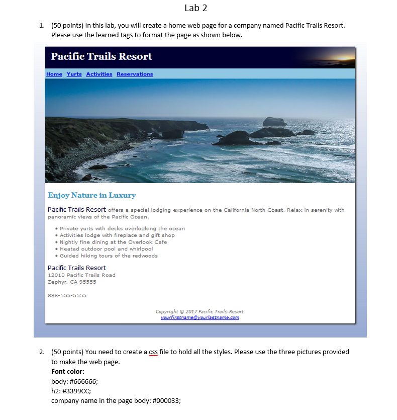 Solved Need help with assignment. Needs to be in HTML and | Chegg.com