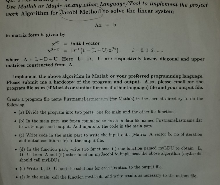Solved Use Matlab or Maple or ang. other Language/Tool to | Chegg.com