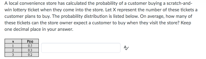 Solved A local convenience store has calculated the | Chegg.com