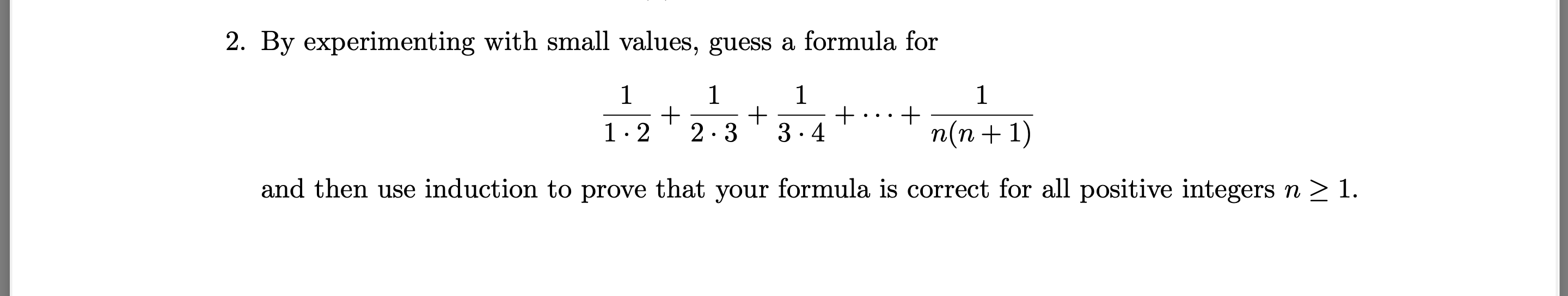 Solved 2. By experimenting with small values, guess a | Chegg.com