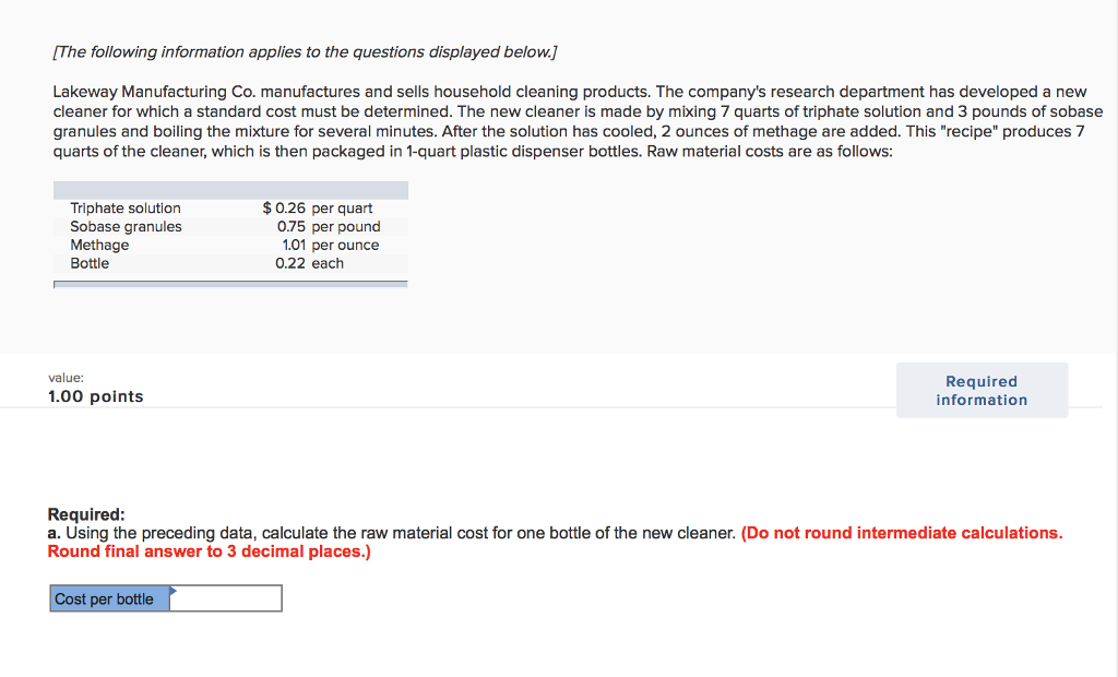 Solved The following information applies to the questions | Chegg.com