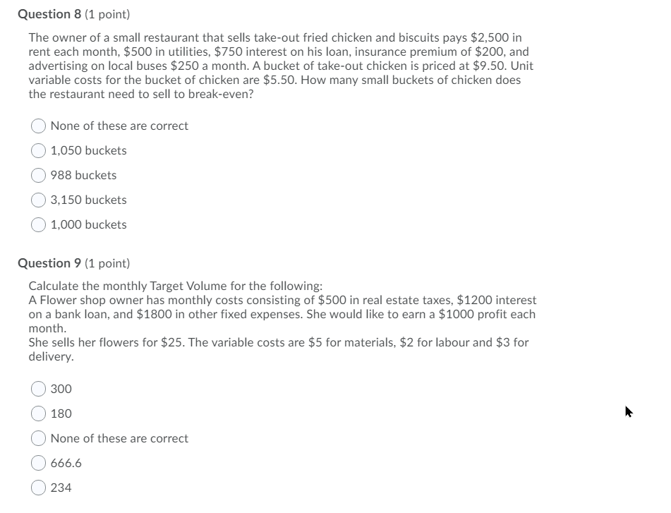 Solved Question 1 (1 point) You are considering a BOGO (buy | Chegg.com