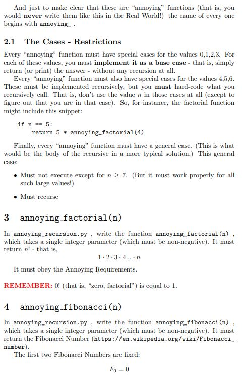 Solved In this project, you will be practicing recursion. | Chegg.com