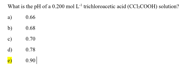 Solved Should just be an ICE table and then resolution of pH | Chegg.com
