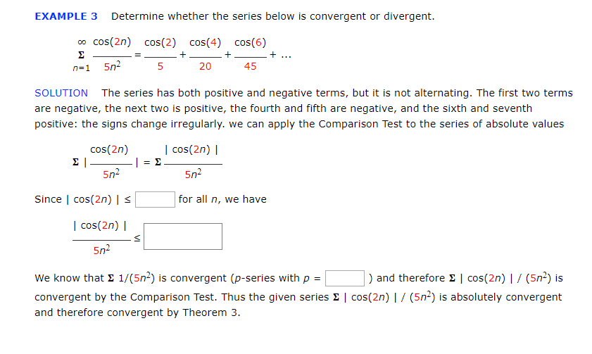 Solved EXAMPLE 3 Determine whether the series below is | Chegg.com