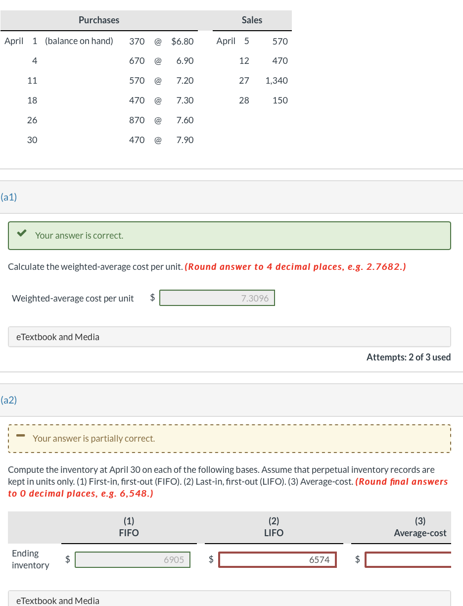 Solved Compute the inventory at April 30 on each of the | Chegg.com