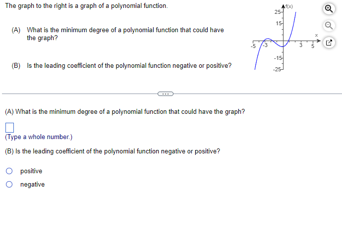 Solved Use the graph of a function f to determine x or y to | Chegg.com