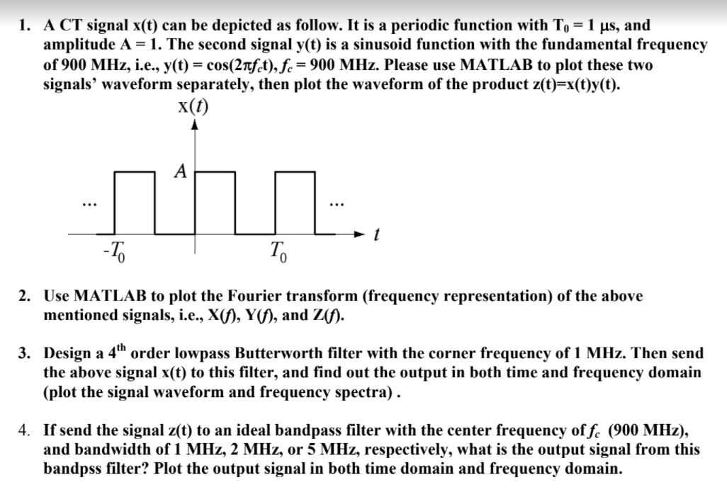 Solved 1. A CT signal x(t) can be depicted as follow. It is | Chegg.com