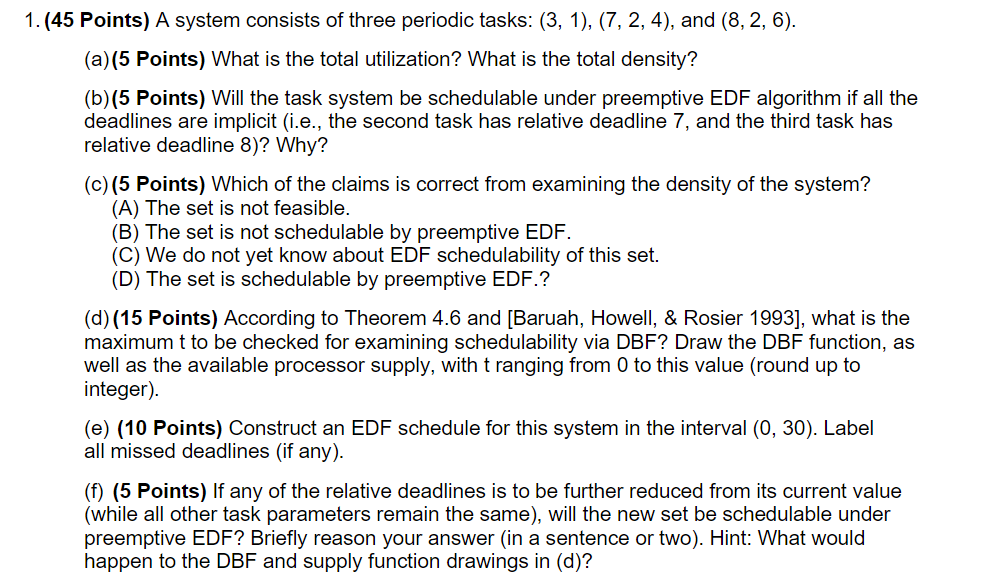 1.(45 Points) A system consists of three periodic | Chegg.com