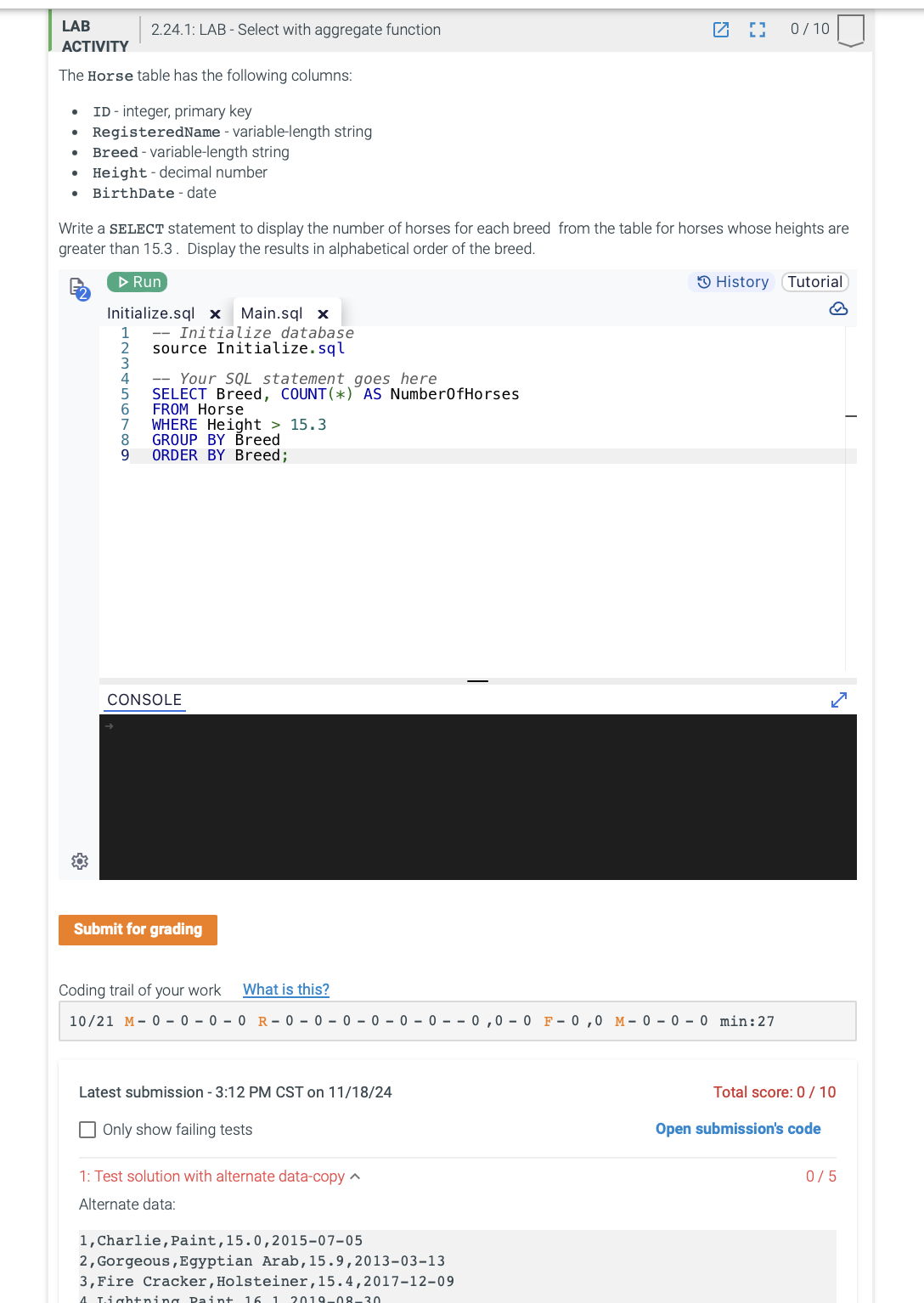 Solved The Horse table has the following columns:- ﻿ID - | Chegg.com