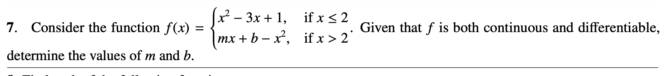 Solved Consider the function | Chegg.com