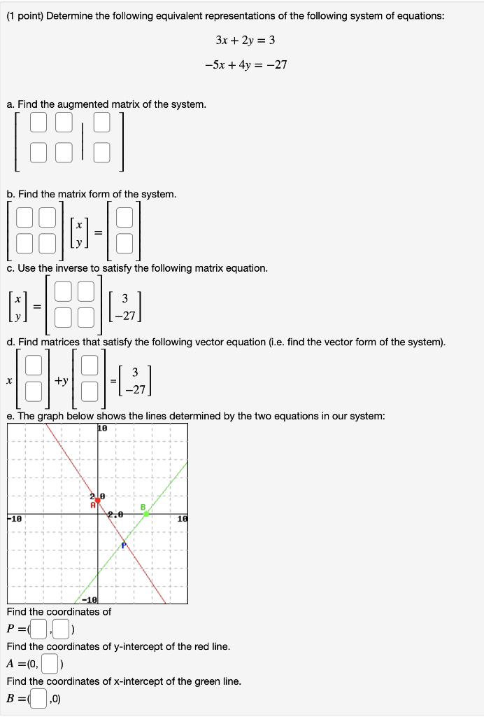 Solved (1 point) Determine the following equivalent | Chegg.com