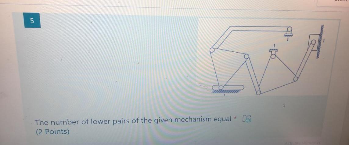Solved 5 LVM The number of lower pairs of the given | Chegg.com