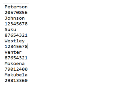 Solved The names and student numbers of students are save in | Chegg.com