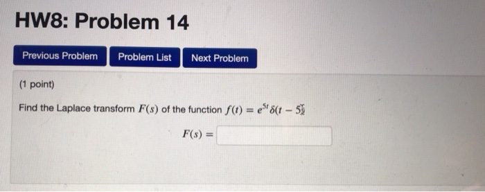 Solved HW8: Problem 14 Previous Problem Problem List Next | Chegg.com