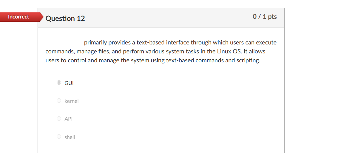 Solved primarily provides a text-based interface through | Chegg.com