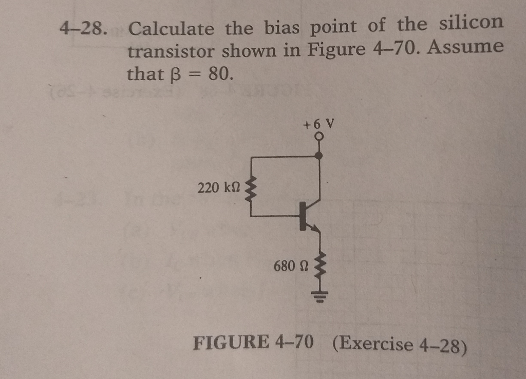 Solved 4-28. Calculate the bias point of the silicon | Chegg.com