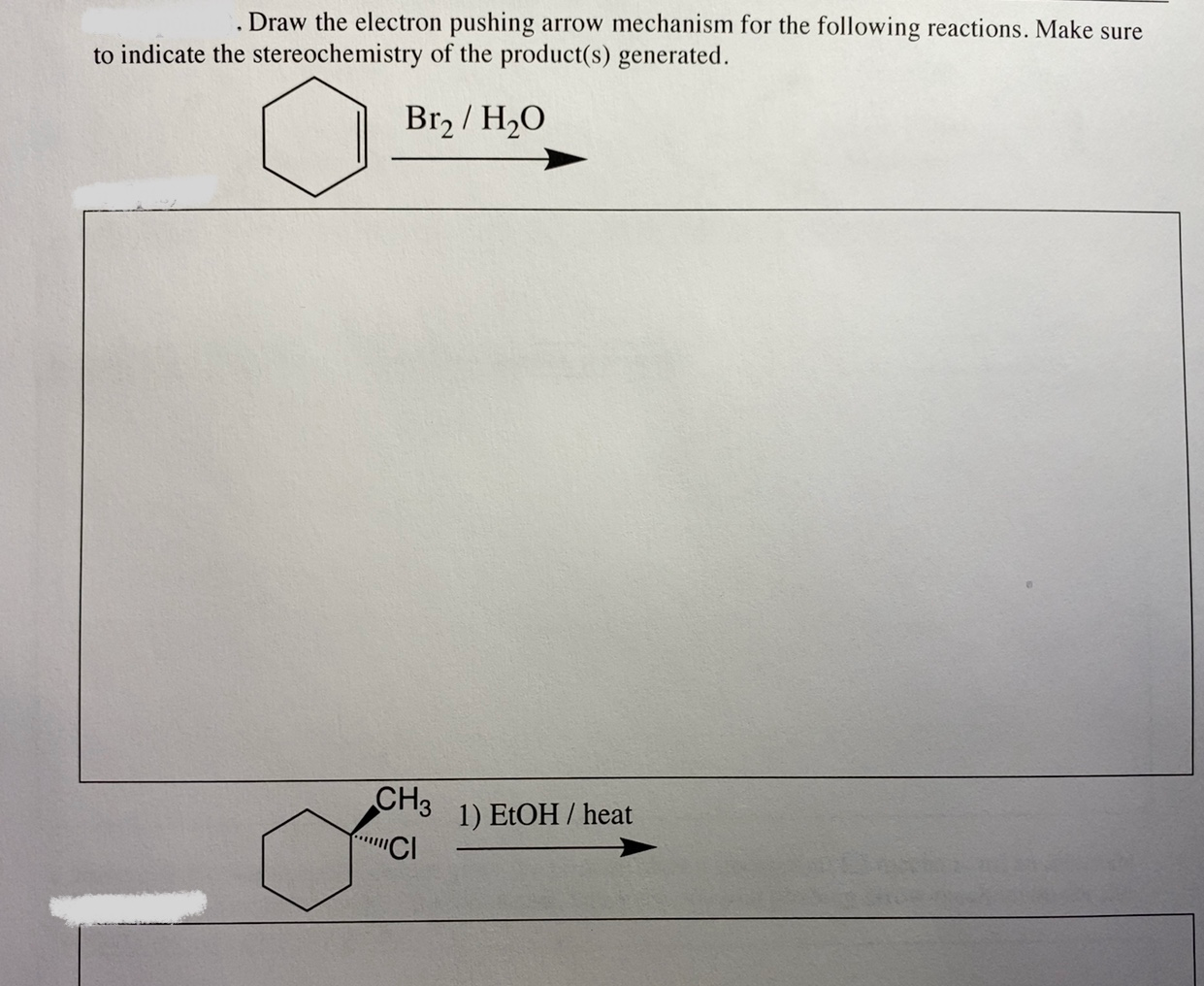 Solved .Draw the electron pushing arrow mechanism for the | Chegg.com