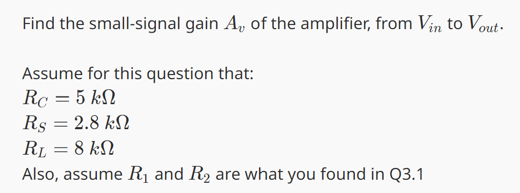 Solved A common-emitter amplifier w/emitter degeneration has | Chegg.com