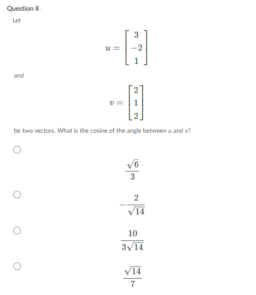 Solved Question 7 Suppose u and v are unit vectors and their | Chegg.com