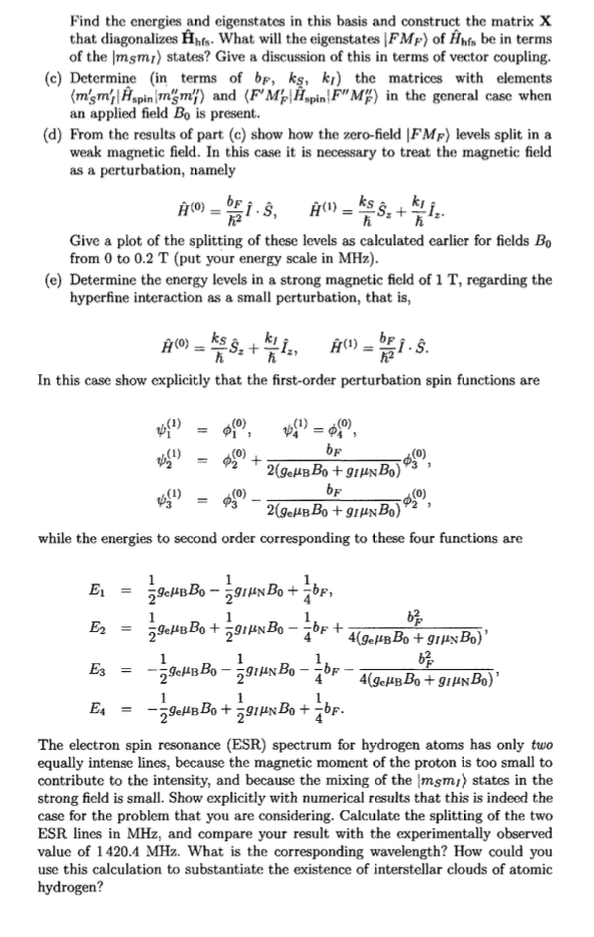 19 On The Basis Of First Order Perturbation Theory