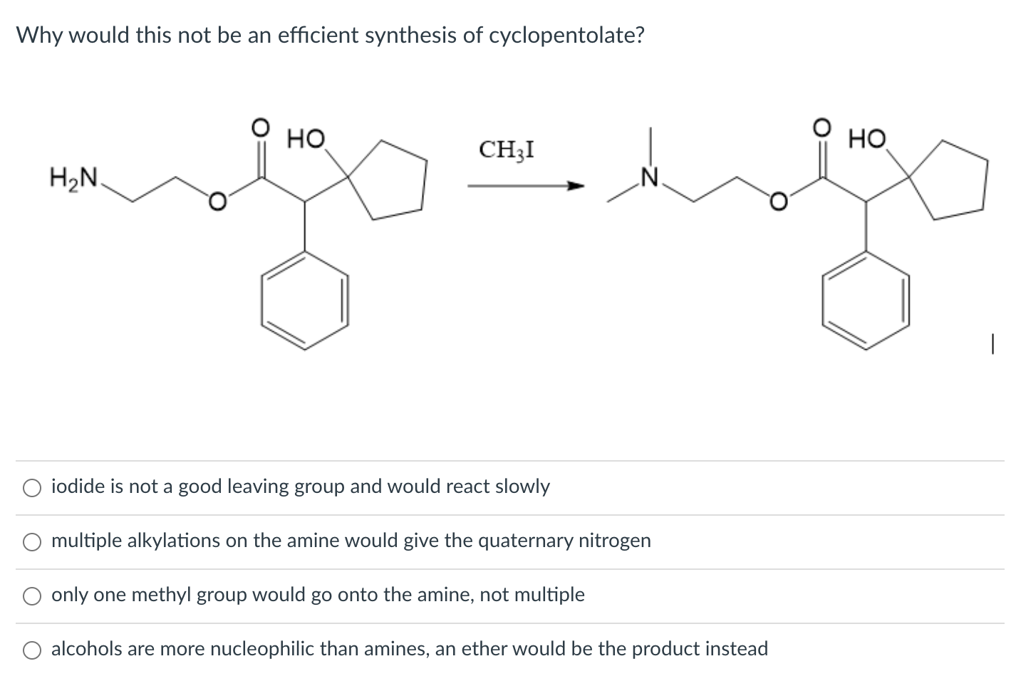 Solved How could you make this precursor to cyclopentolate | Chegg.com
