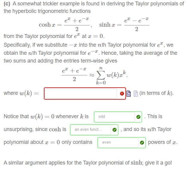 Solved A well known Taylor polynomial is the approximation | Chegg.com