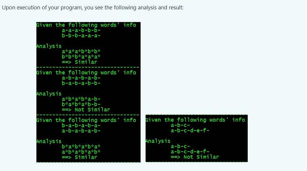 Solved Two words, word1 and word2, are similar if and only | Chegg.com