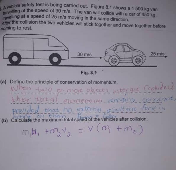 Solved 3. A vehicle safety test is being carried out. Figure | Chegg.com