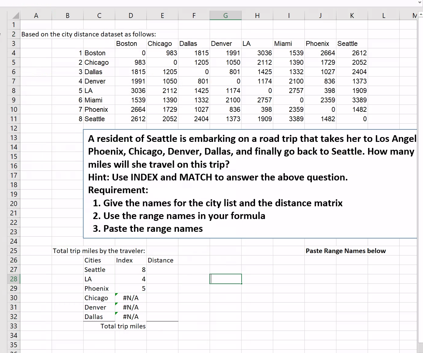 Solved Use the INDEX AND MATCH to answer the question | Chegg.com
