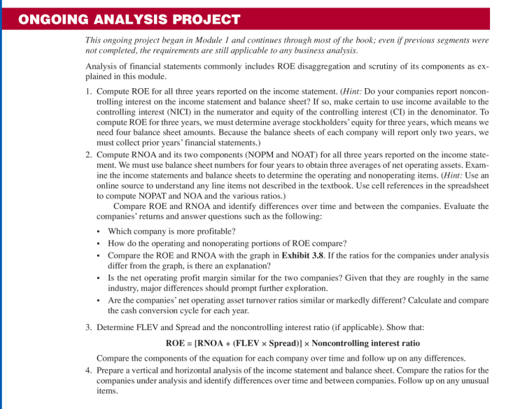 ONGOING ANALYSIS PROJECT This ongoing project began | Chegg.com