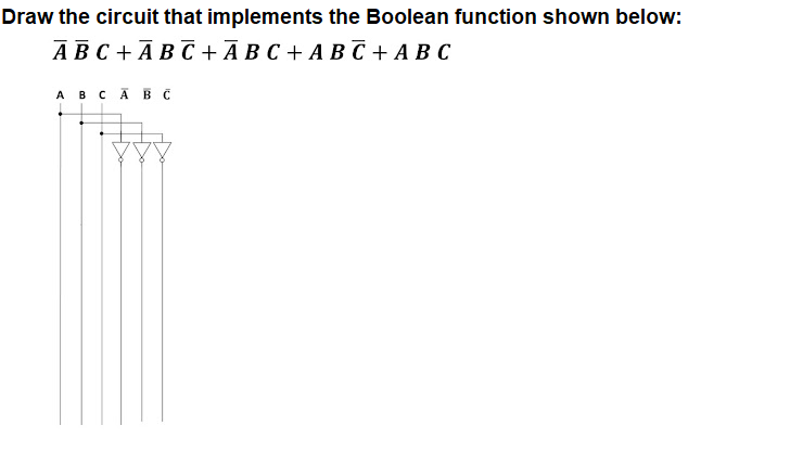 Solved Draw the circuit that implements the Boolean function | Chegg.com