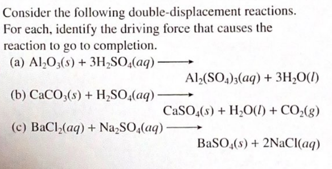 Solved Consider the following double-displacement reactions. | Chegg.com