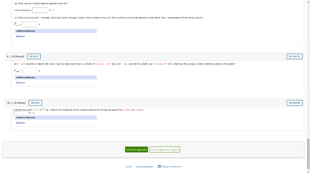 Solved (b) What was the (vector) Impulse applied to the car? | Chegg.com
