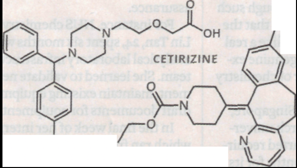 Solved 'N он N. CETIRIZINE -N -O N | Chegg.com