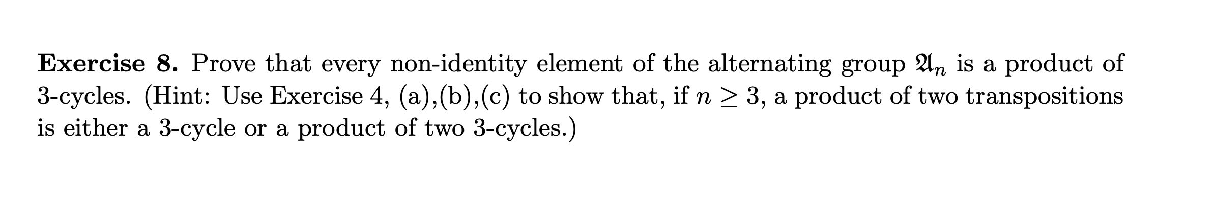 Solved Prove that every non-identity element of the | Chegg.com