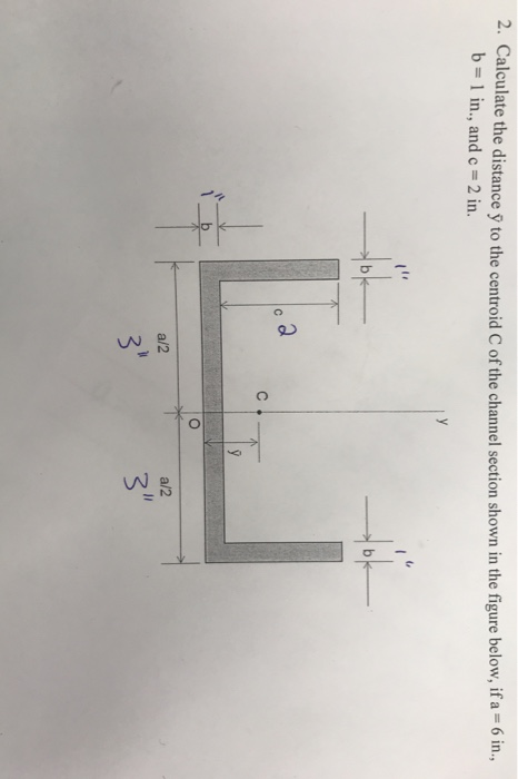 Solved culate the distance y to the centroid C of the | Chegg.com