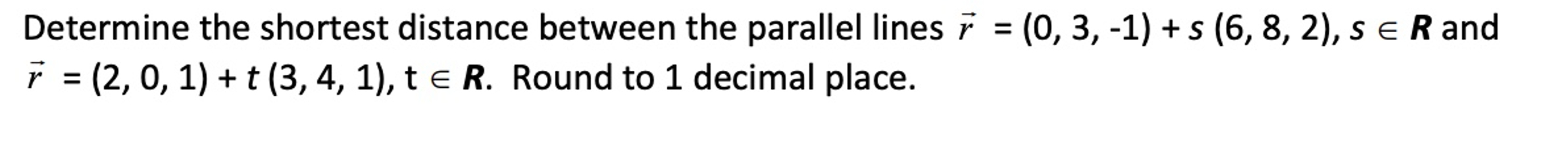 Solved Determine the shortest distance between the parallel | Chegg.com