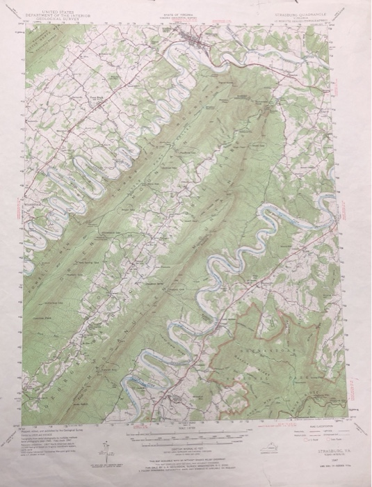 Solved Refer to the Strasburg, Virginia Quadrangle map for | Chegg.com