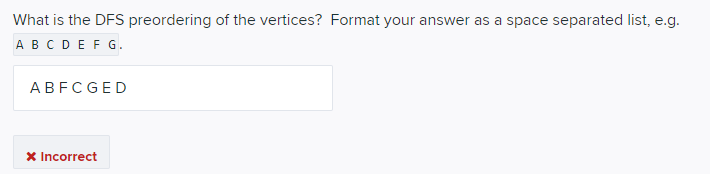Solved Suppose we run BFS from A. What is the order that | Chegg.com