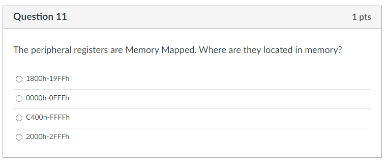 Solved The peripheral registers are Memory Mapped. Where are | Chegg.com