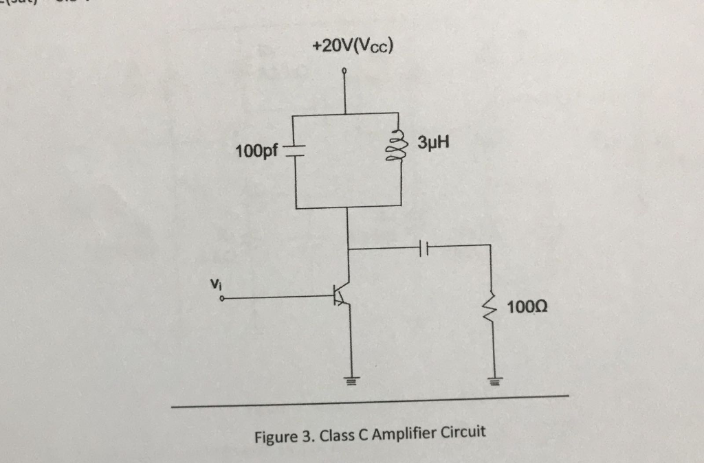 Solved A basic class C amplifier is shown in Figure. It uses | Chegg.com