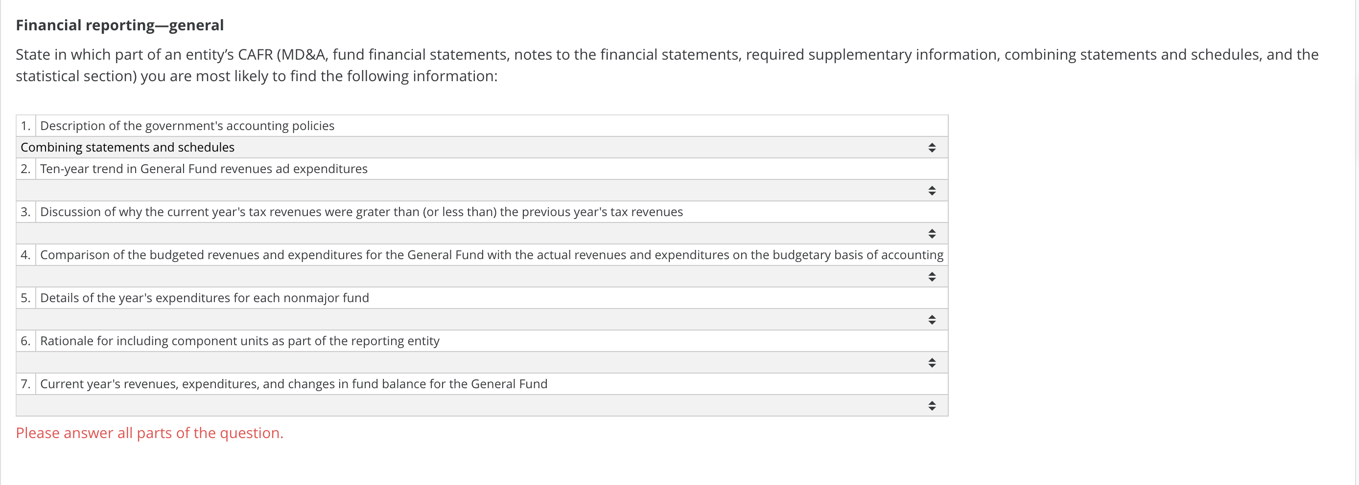 Solved Financial reporting-general State in which part of an | Chegg.com