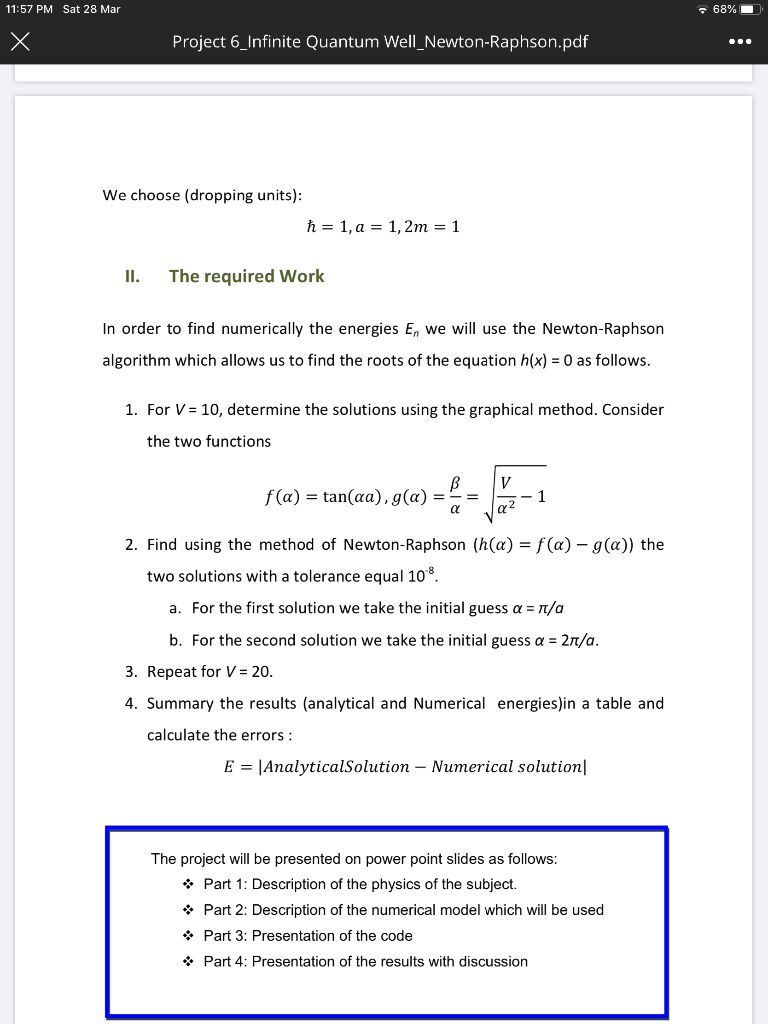 Solved 11:57 PM Sat 28 Mar .68% Project 6_Infinite Quantum | Chegg.com
