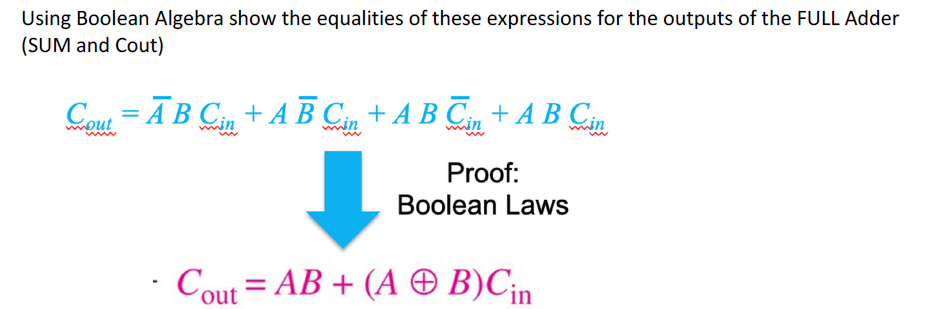 Solved Using Boolean Algebra show the equalities of these | Chegg.com