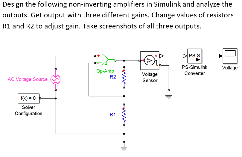 Solved Design the following non-inverting amplifiers in | Chegg.com